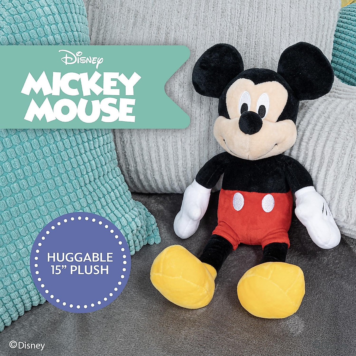 Disney Baby Mickey Mouse Stuffed Animal Plush Toy, 15 Inches