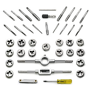 GMTOOLS 40PCS Tap and Die Set, Metric Size Standard M3 to M12, Threading Tool Set for Cutting External and Internal Threads with Adjustable Handles, Complete Accessories and Storage Case