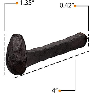 Rustic State Ray Screw in Wall Mount Cast Iron Hooks Coat Towel Bag Hat Hanger Multiuse Entryway Railroad Spike Rack Black Set of 4