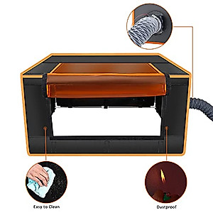 Twotrees Laser Engraver Enclosure, Fireproof and Dustproof Protective Cover for Most Laser Engraving Machine, Insulates Against Smoke and Odor, Noise Reduction, with Smoke Filter,740x740x400mm