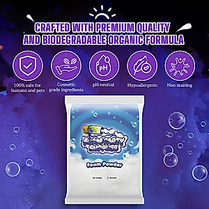 Foam Powder for Foam Machine with 120 Gallons Capacity - Pet & Human Safe, Ultra Concentrated - Eco-Friendly, Non-Staining for Parties, Weddings, Events - Compatible with FOAMO Machines