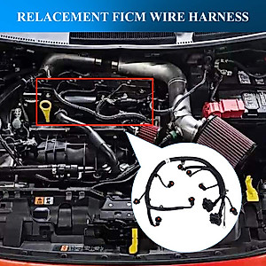 JDMON Compatible with FICM Fuel Injector Engine Complete Wire Harness Ford F250 F350 F450 F550 Excursion Powerstroke 6.0L Diesel 2004-2007 Replaces Part 5C3Z9D930A 5C3Z-9D930-A