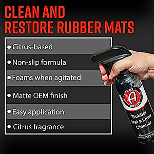 Adam's Rubber Mat & Liner Cleaner 16oz – Protectant & Rubber Floor Mat Cleaning Solution for Car Detailing | Deep Cleans & Restores Mats, Truck Bed Cargo Liners, Trunk Mat Accessories & More