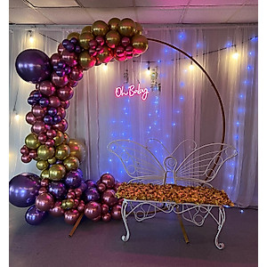 Purple Chrome Metallic Balloons 5 inch Helium Balloons Thick Latex Purple Arch 50PCS for Birthday Party Decorations Baby Shower Bridal Shower Wedding Engagement Anniversary Christmas Festival(Purple)