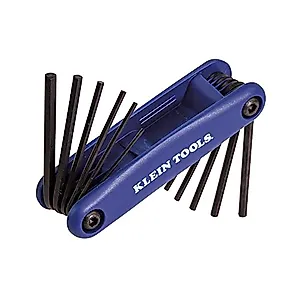 Klein Tools 70573 Grip-It Hex Key Set, 12-Key, SAE/Metric Sizes