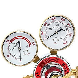 Acetylene Regulator: Welding gas welder Acetylene Regulator Compatible with Harris Victor Torch Cutting kits CGA510