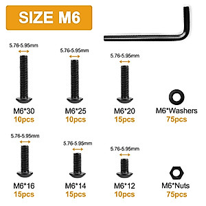 M6 and 1/4-20 Black Bolt Assortment