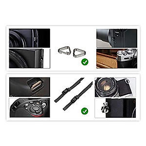 TARION Camera Shoulder Neck Strap Vintage Belt for All DSLR Camera Nikon Canon Sony Pentax Classic White and Black Weave (Upgraded Version)