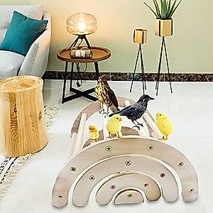 Xnuoyo Chick Perch Chick Toys,4 Pack Chicken Perch Stand Roosting Training,Chicken Wood Stand Paw Grinding Stick,Chicken Coop Accessories Toys for Chicken Brooder, Coop Baby Chicks