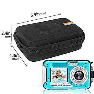 Leayjeen Digital Camera Case Compatible with YISENCE/Yifecial/EROOLU Underwater HD Waterproof Digital Video Camera and More Accessories(Case Only)