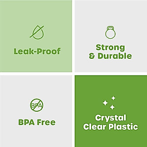 Comfy Package [16 oz. - 50 Sets Crystal Clear Plastic Cups With Strawless Sip-Lids