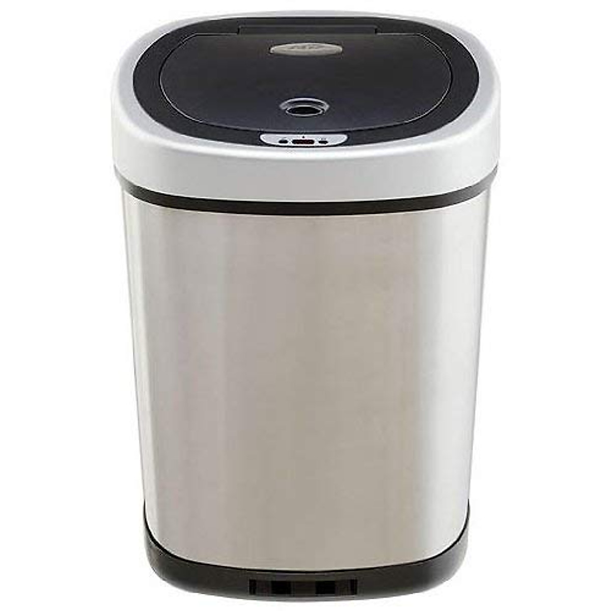 NINESTARS DZT-42-9 Automatic Touchless Motion Sensor Oval Trash Can, 11.1 Gal. 42 L., Stainless Steel