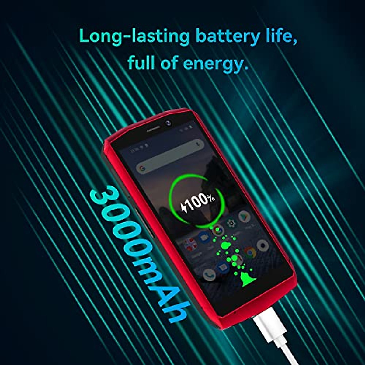 CUBOT Pocket 4 inch Smartphone Without Contract, Android 11 Mobile Phone, 4GB + 64GB, 128 GB Expandable, 3000mAh Battery, 16MP + 5MP Camera, 4G Dual SIM NFC, GPS, Face ID, Red