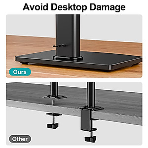 MOUNT PRO Single Monitor Stand Fits Max 32 inch Computer Screen, Free-Standing Monitor Desk Stand, Monitor Mount with Height Adjustable, Swivel, Tilt, Rotation, VESA Monitor Stand 100x100