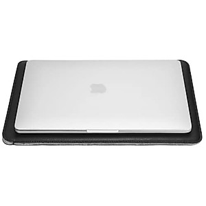 Comfyable Laptop Sleeve 13 Inch Precisely Compatible for M2 MacBook Pro 2022 M1 2016-2020 2021 & Mac Air M2 2022 M1 2020 2021, Not Fit Old Versioned MBA/MBP, Faux Leather Cover Case, Black
