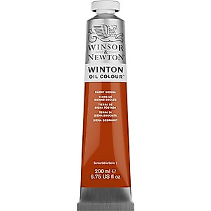 Winsor & Newton Winton Oil Color, 200ml (6.75-oz) Tube, Burnt Sienna