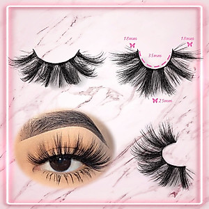 False Eyelashes 25MM Long 6D Faux Mink Lashes Fluffy Volume Look Strip False Lashes Wispy Dramatic 10 Pairs Sets Pack Fake Lashes Bulk by Zenotti