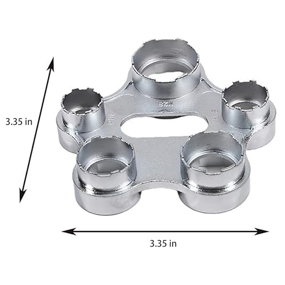 ESPETIO Faucet Aerator Removal Tool 10 in 1 Alloy Universal Metal Aerator Key Wrench Tool for Bathroom or Kitchen, Built-in Faucet Cache Aerators and Male Threads Aerators with Flat Groove