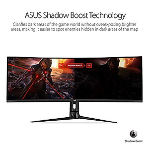 ASUS ROG Strix XG43VQ 43? Super Ultra-Wide Curved HDR Gaming Monitor 120Hz (3840 x 1200) 1ms FreeSync 2 HDR DisplayHDR 400 90% DCI-P3,BLACK
