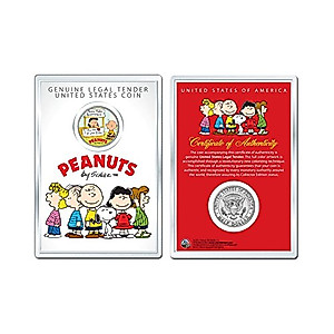 Peanuts Valentine's Official JFK Half Dollar U.S. Coin in Premium Holder