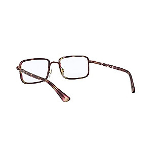 Persol PO2473V Rectangular Prescription Eyewear Frames, Brown/Striped Bordeaux/Demo Lens, 49 mm