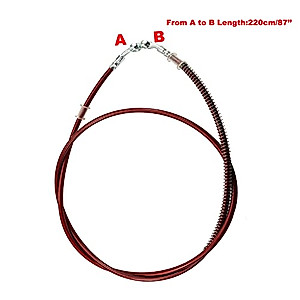 PRO BAT 86" Braided Hydraulic Brake Hose Line Pipeline For Chinese GY6 Scooter ATV Dirt Bike Go Kart 10mm Banjo Ends RED