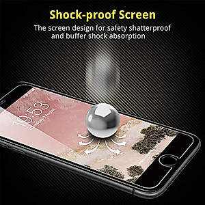 UNBREAKcable Shatterproof Tempered Glass Screen Protector for iPhone SE 2022/SE 2020, iPhone 8/7 [3-Pack] [99.99% HD Clear] [Easy Installation Frame] [9H Hardness][Bubble Free] for Apple 4.7''