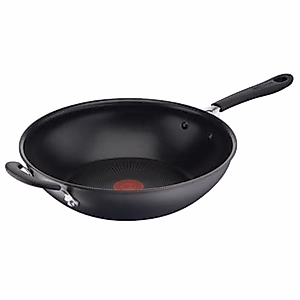 Jamie Oliver by Tefal Hard Anodised 30 cm Non-Stick Wok Pan, Black (Induction Compatible)