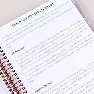 A5 Spiral Bound Travel Journal/Vacation Planner. Track 14 Days of Travel. 3 Tabbed Sections. 160 Pages of Thick 80 lb. Mohawk Paper. Sticker Sheet Included by Erin Condren.