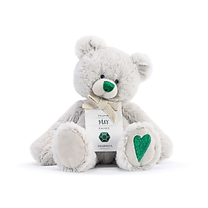 DEMDACO Dreamer Green Emerald Color Heart May Birthstone 8.5 inch Children's Plush Stuffed Animal Toy