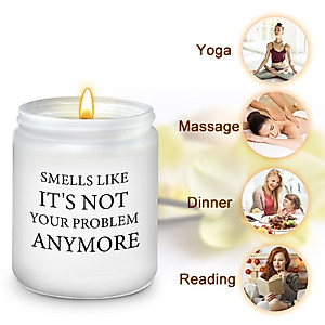 Retirement Gifts for Women, Funny Going Away Leaving New Job Retirement Gifts for Coworkers Boss Teacher Nurse Colleague, Farewell Goodbye Divorce Gifts for Women Friend, Vanilla Scented Candles