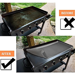 Griddle Mat for Blackstone Heavy Duty Durable Food-grade Silicone Griddle Cover Protect from Water, Insects, Debris and Rust (28" Grey)