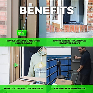 Ez Go Doorstop Wedge: The Innovative “Push and Go” Feature Makes Going in and Out of Self-Closing Doors Easier and Safer
