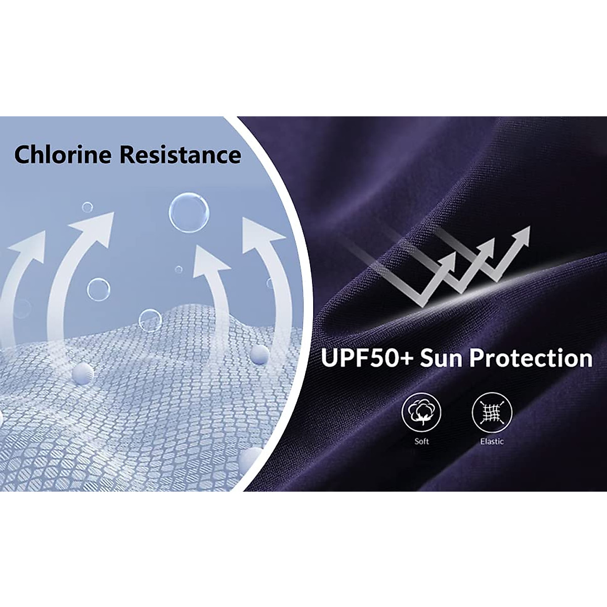 Fiteng Men's Swim Jammers Competitive Athletic Swim Team Suit Training Endurance Racing Quick Dry Swimming Shorts UPF 50 Black