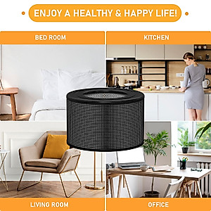 Allisfresh 10500 True HEPA Filter Replacement Kit Compatible with Honeywell 10500 (EV-10) 17000 17000-S 17005 Air Cleaner Purifiers, Part Number 20500 (1 HEPA + 2 Carbon Pre-Filter)