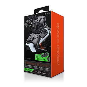 Bionik Power Stand Xbox Controller Charger Station: Store and Fast Charge 2 Wireless Xbox One/S/Elite Controllers, Power Adapter and 2 Battery Packs Included, Back Lit Status Indicators