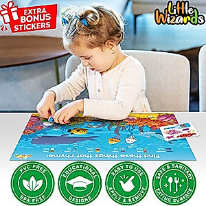 40x Disposable Placemats for Toddlers | 12x18 Baby Placemats for Restaurants | Disposable Baby Placemats | Sticky Placemats for Toddlers Disposable