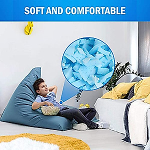 COYMOS 5lbs Shredded Memory Foam Filling for Bean Bag Filler Foam Refill for Pillow Dog Beds Chairs Cushions and Arts Crafts, Added Gel Particles