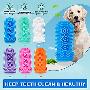 GioesQZZee Cat Dog Toothbrush, Dog Tooth Brushing Kit, Cat Toothbrush, Dog Teeth Cleaning, Dog Finger Toothbrush, Dog Tooth Brush for Small & Large Pets, (9)