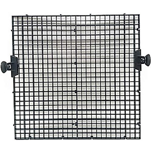 YOOHUA 4PCS Aquarium Divider Tray Plastic Grid Aquarium Egg Crate Light Diffuser, Fish Tank Divider Filter Bottom Isolation with 8PCS Sucker Clip (Black)