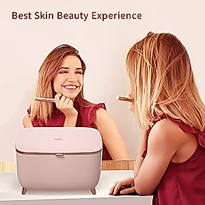 LVARA Smart Mini Skincare Fridge, 9 Liter Portable for Beauty, Makeup, Cosmetic Refrigerator with ‘Smart Life’ App for Bedroom Desktop, Gift for women, Pink