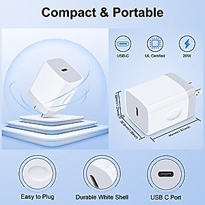 USB C Fast Wall Charger Box Pixel 7 6 Charger for Google Pixel 7 Pro 6a 6 Pro 5a 5 4a 4 XL 3a 3XL 2,Samsung Galaxy S23,A53,A13 5G,S22 Ultra,S21,S20,Z Flip 3,20W PD Power Adapter+6ft Type C to C Cable