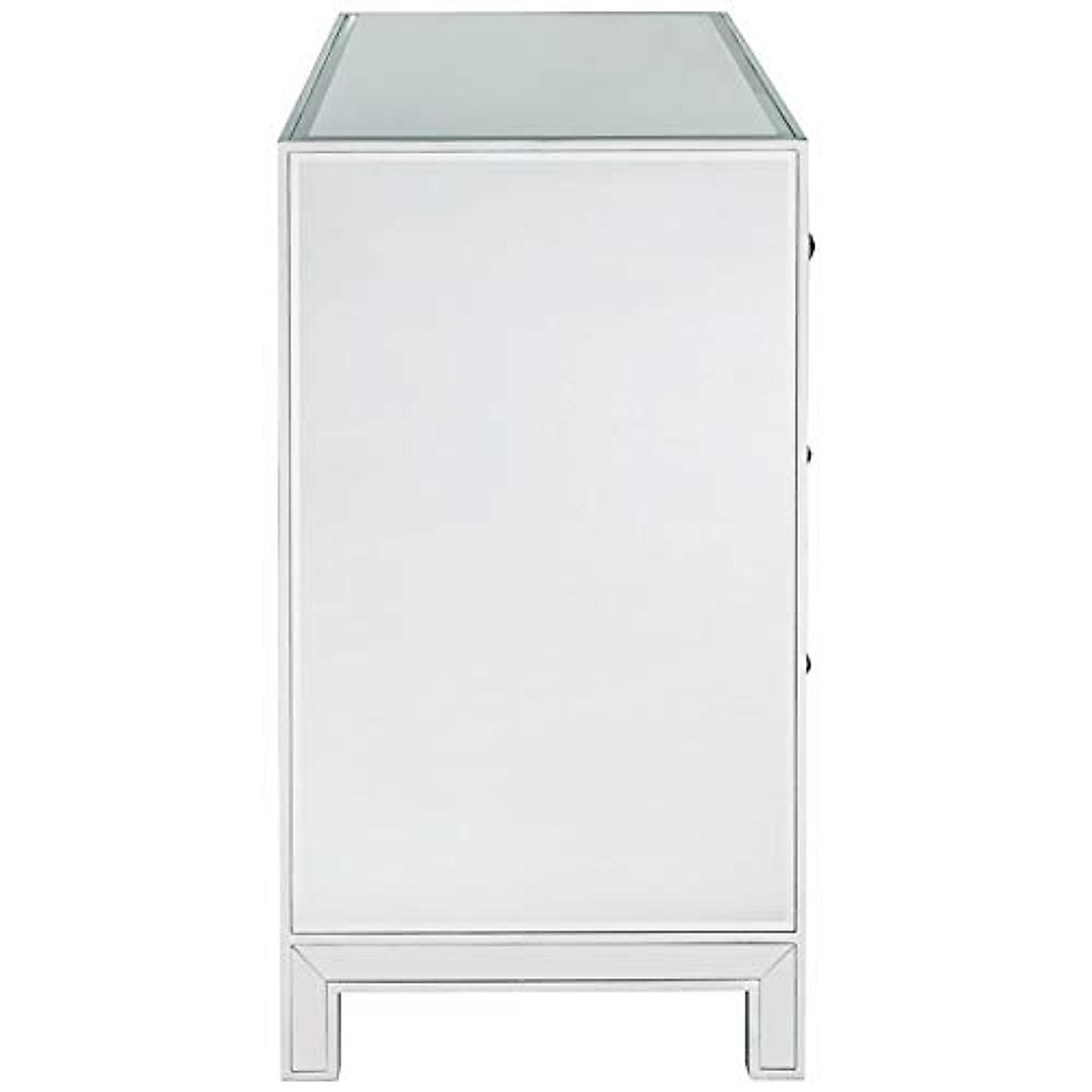 Elegant Decor Dresser 6 Drawers 48in. W x 18in. Din. x 32in. H in Antique Silver Paint