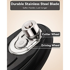 Electric Can Opener for kitchen, Battery Powered Can Opener with Smooth Edge, Small Portable One Touch Automatic Can Opener with Stainless Steel Blade for Camping, Gifts for Seniors with Arthritis