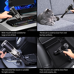 LIINCCRA Car Vacuum Cleaner, High Power 9800Pa/150W Handheld Cleaner, Cordless Rechargeable Car Vacuum Portable for Car, Mini Vacuum Cleaner for Home and Office