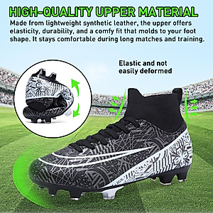 Mens Soccer Cleats Women Football Cleats Tacos De Futbol para Hombre Soccer Shoes Football Shoes for Turf Futsal Shoes Cleats Football Turf Cleats Professional Football Training Boots AG FG