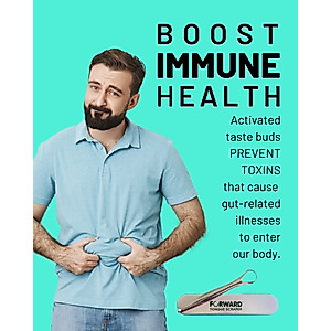 Tongue Scraper for Adults - Oral Care Tool to Remove Plaque, Fight Bad Breath and Enhance Teeth Care, Ergonomic Handle for Better Hygiene also for Kids, Comes With Storage Box, Easy Use, Sterilizable