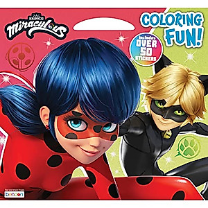 Miraculous Ladybug 35 Page Coloring Activity Book, Oversized with Handle Bendon 53463