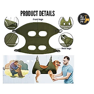 THEPUPPYFY Dog Grooming Hammock - Dog Hammock - Dog Nail Clippers-Dog Things - pet Grooming Hammock - Dog Grooming Harness Holder - cat Grooming Hammock - Dog Hammock for Grooming (S/Under 55 LB)