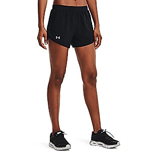 Under Armour Womens Fly By 2.0 Running Shorts , Black (001)/Black , Medium